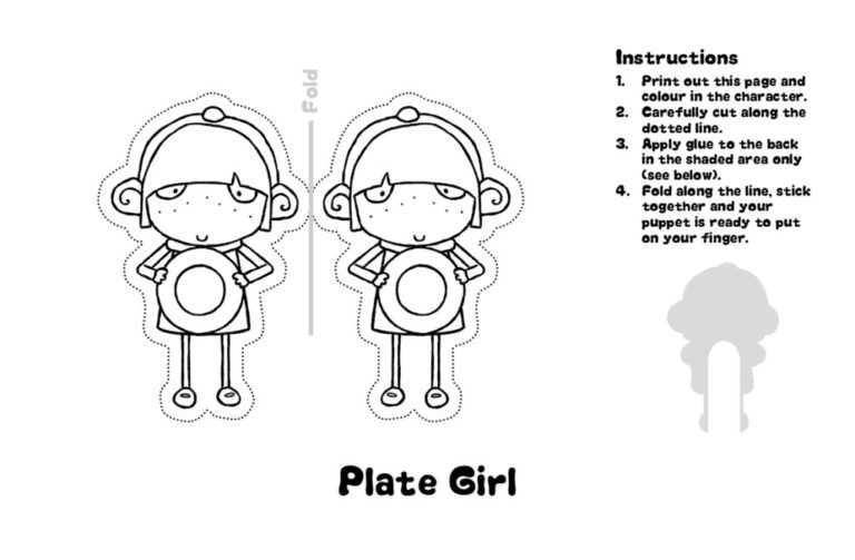 Plate Girl Finger Puppet - Sarah and Duck Official Website Plate Girl Finger Puppet - Sarah and Duck Official Website